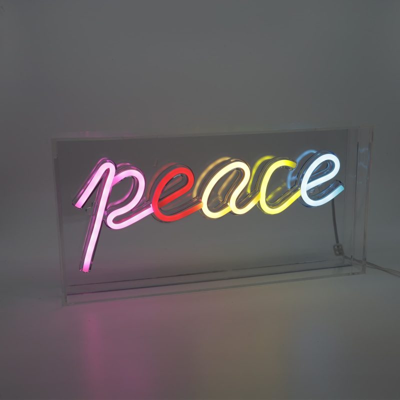 Néon lumineux LED "Peace" à poser
